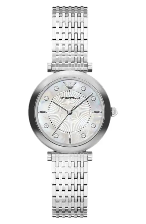 Emporio Armani Archelia Mother-of-pearl Bracelet Watch - Silver