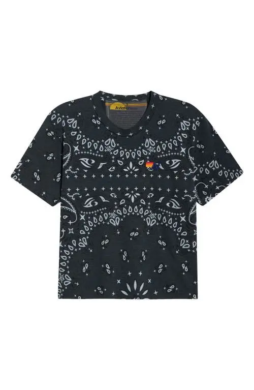 Aviator Nation Bandana Boyfriend T-shirt - Charcoal