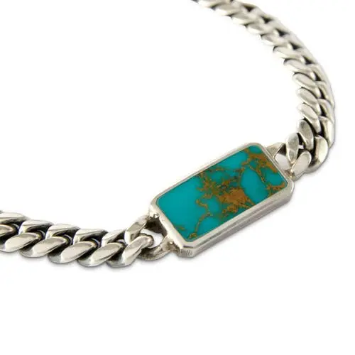 TORRELA Sterling Silver Curb Chain Bracelet