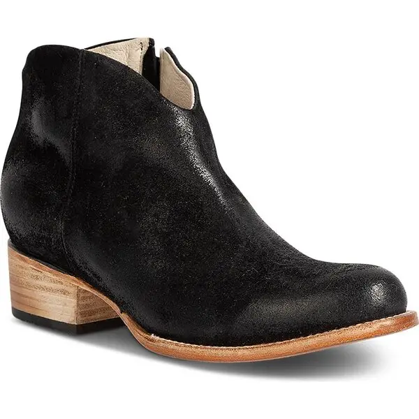 FREEBIRD Suede V-cut Ankle Boots - Black Suede