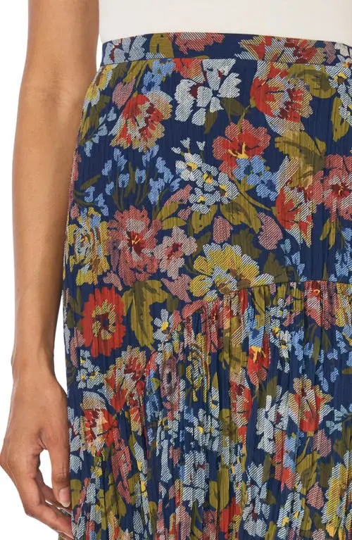 Vince Camuto Floral Asymmetric Ruffle Skirt