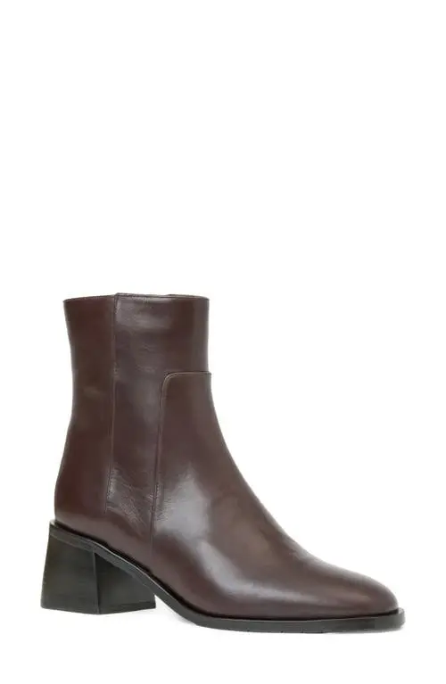 Aquatalia Tulli Leather Ankle Boots - Moka Leather