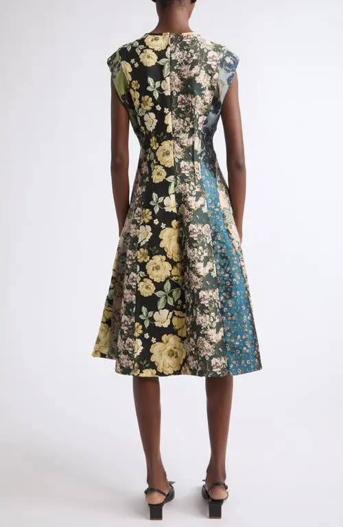 JASON WU Mixed Floral Jacquard Dress