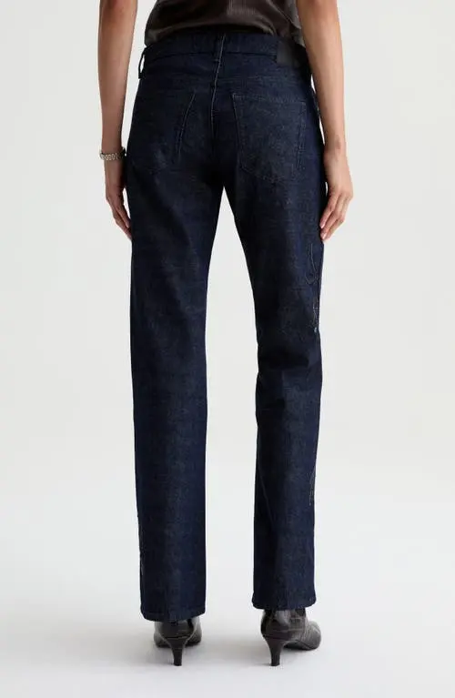 Ag Angel Embroidered Low Rise Bootcut Jeans