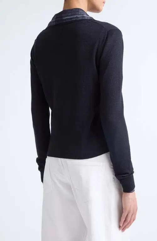 Eleventy Wool Blend V-neck Sweater - 11 Blue