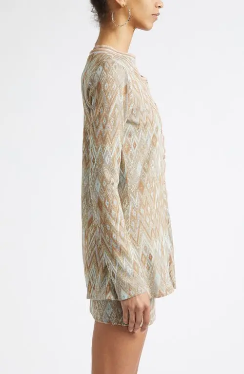 Ramy Brook Mckenna Diamond Jacquard Cardigan