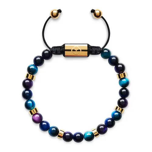 TORRELA Blue Tiger Eye Beaded Bracelet