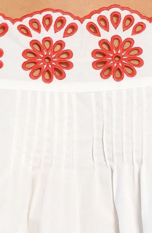 PETAL & PUP Embroidered Cotton Tie Top