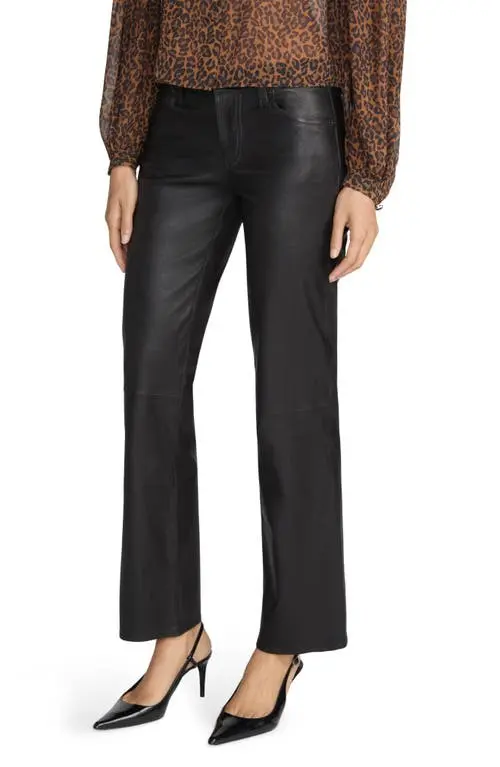 FRAME Leather Cigarette Straight Leg Pants