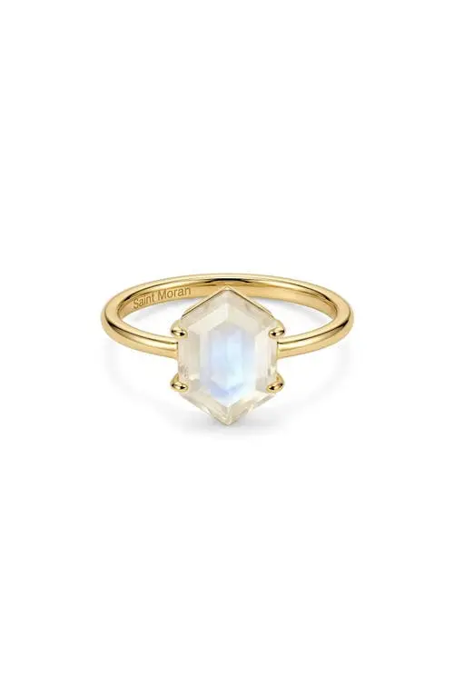 ST. MORAN Moonstone Hexagon Ring