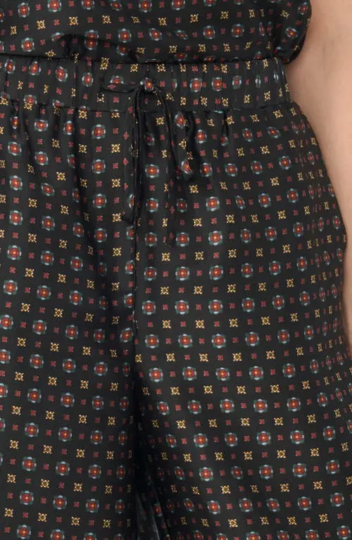Halogen Geometric Print Wide Leg Lounge Pants