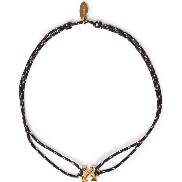 Off-White Rope Necklace With Arrow Motif