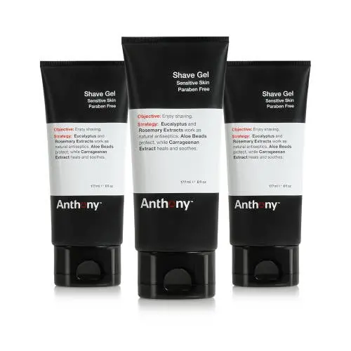 Anthony Shave Gel 6 Oz Multi-pack Of 3