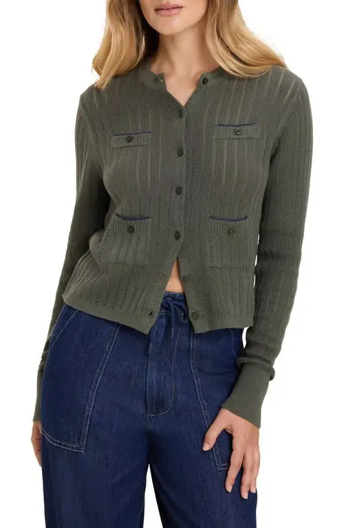 NZ BY NIC AND ZOE Cotton Pointelle Cardigan - Briar