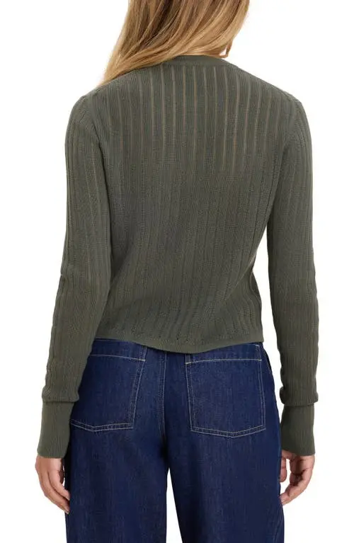 NZ BY NIC AND ZOE Cotton Pointelle Cardigan - Briar