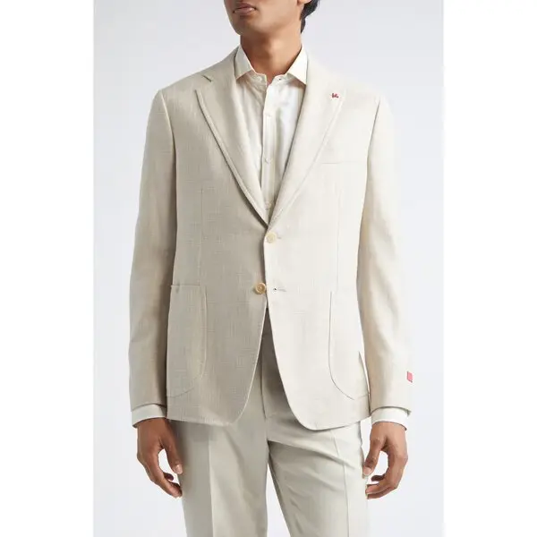 Isaia Flamed Cotton & Silk Sport Coat