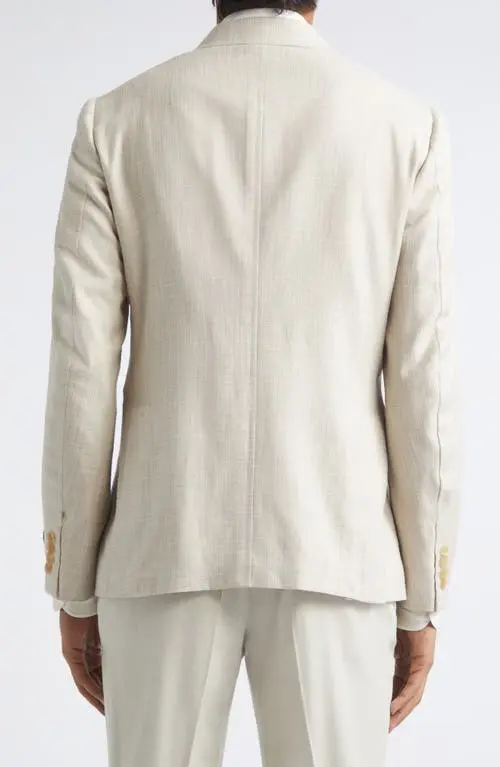 Isaia Flamed Cotton & Silk Sport Coat