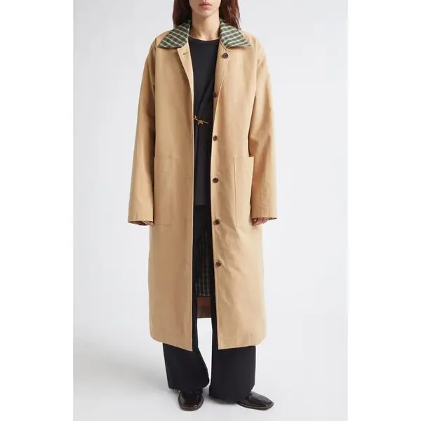 EENK Reversible Contrast Panel Cotton Coat