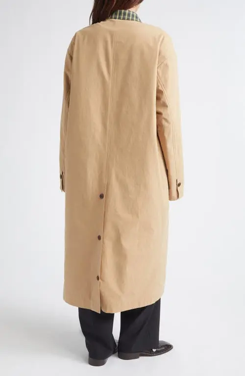 EENK Reversible Contrast Panel Cotton Coat