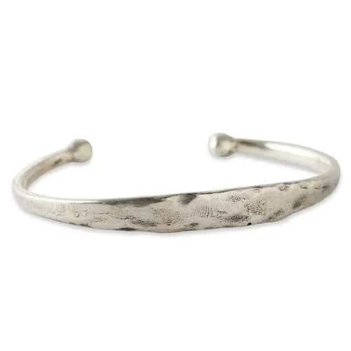 TORRELA Hammered Cuff - Sterling Silver