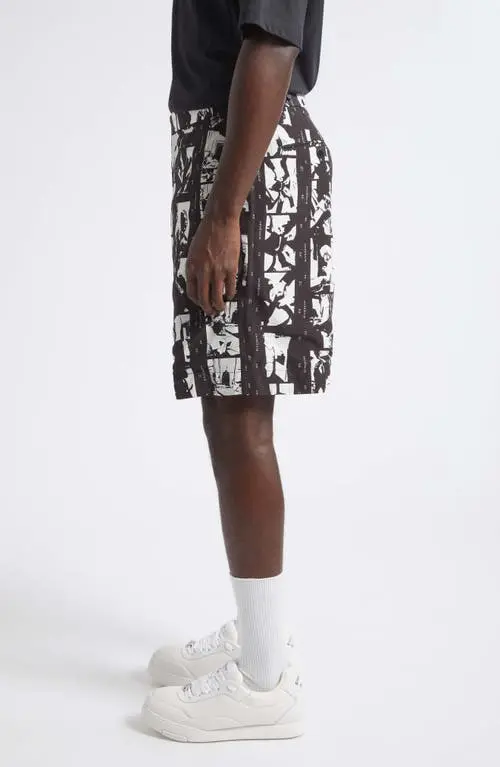 Givenchy Photographic Negative Print Formal Bermuda Shorts - Black/white