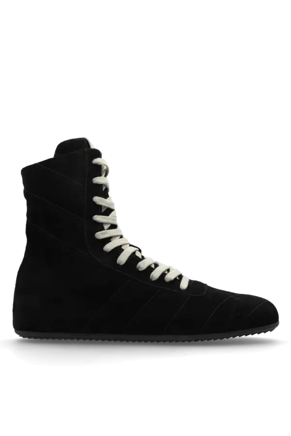 Rick Owens Quilted Minimal High Top Lace-up Sneakers