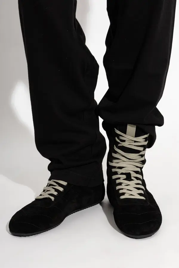 Rick Owens Quilted Minimal High Top Lace-up Sneakers