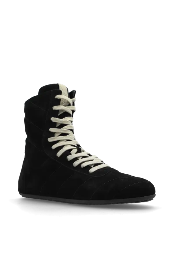 Rick Owens Quilted Minimal High Top Lace-up Sneakers