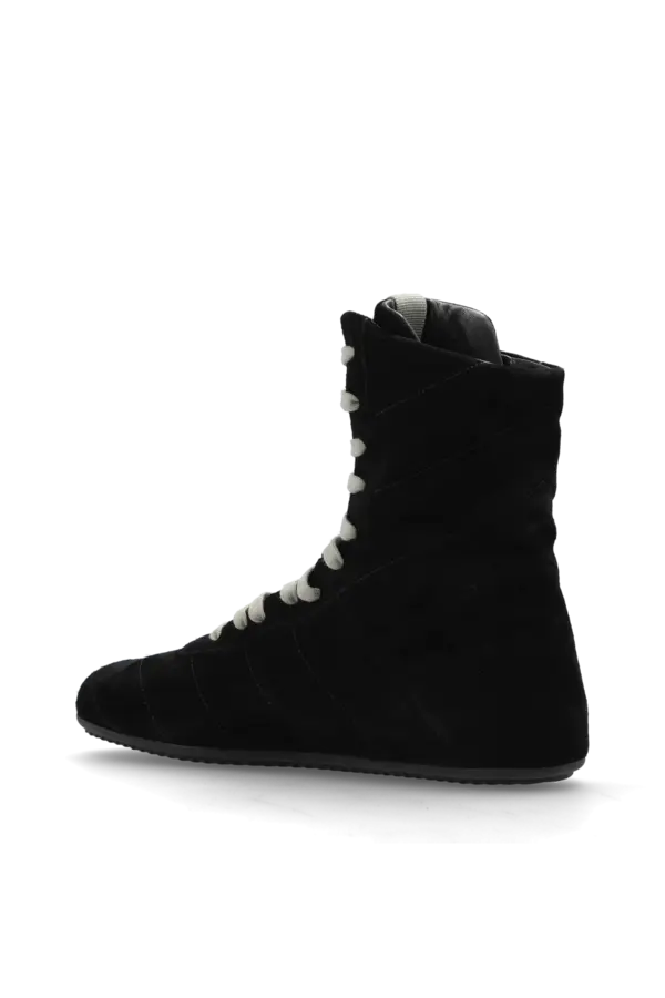 Rick Owens Quilted Minimal High Top Lace-up Sneakers