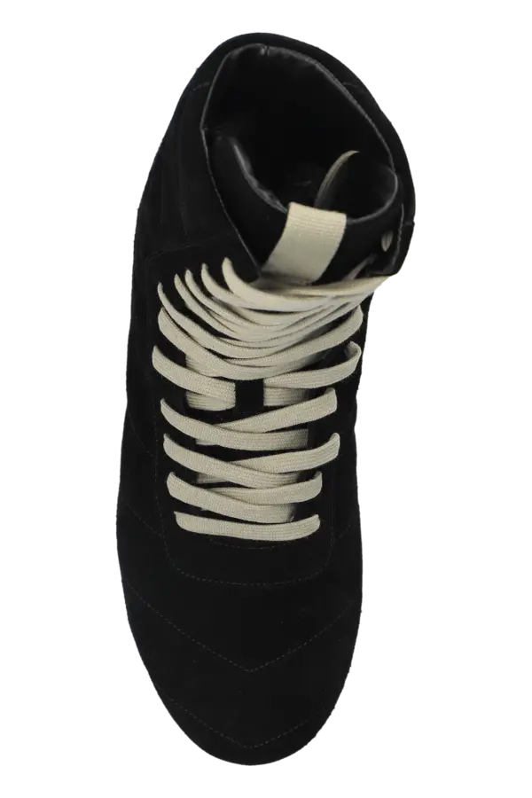 Rick Owens Quilted Minimal High Top Lace-up Sneakers