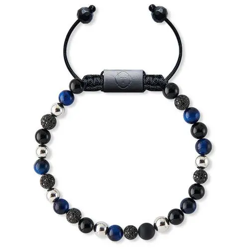 TORRELA Adjustable Zirconia Tiger Eye And Beaded Bracelet