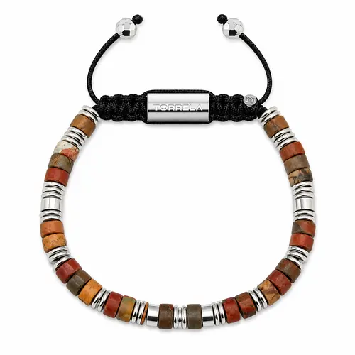 TORRELA Beaded Bracelet With Stainless Steel Accents