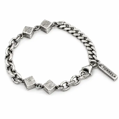 TORRELA Zama Bracelet With Textured Center Bar