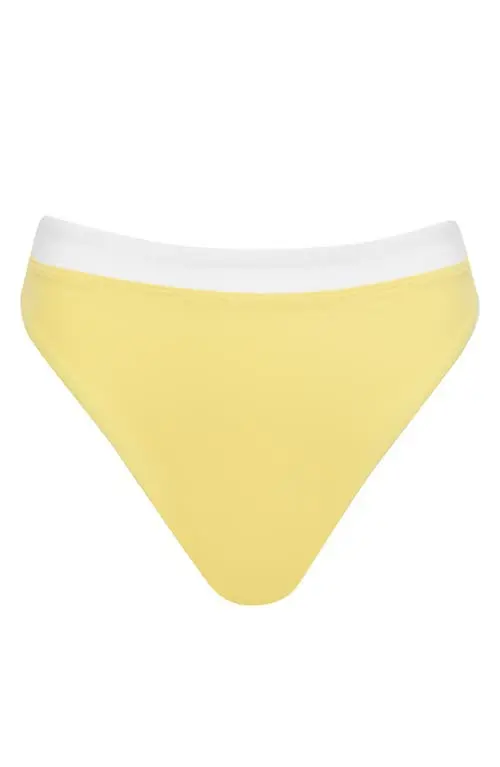 VYB SWIM Skye High Waist Bikini Bottom - Limoncello