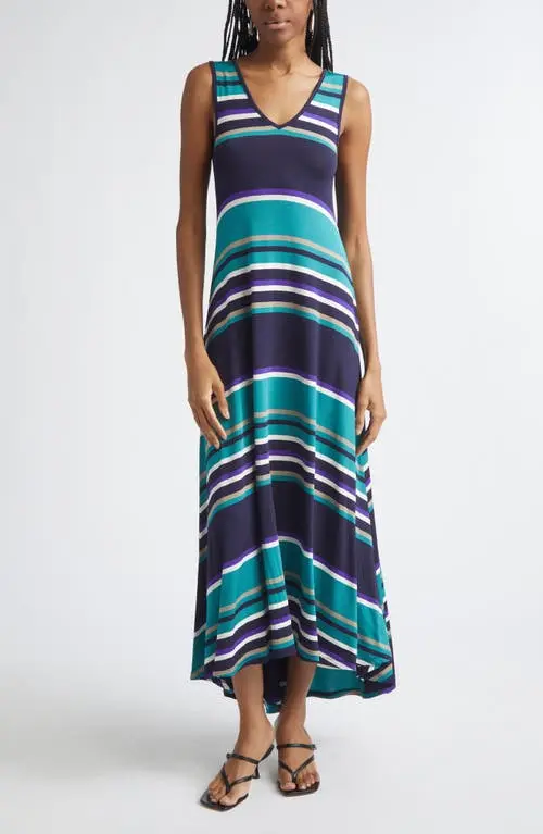 Ramy Brook Sleeveless High-low Striped Maxi Dress