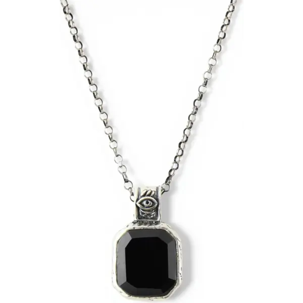 TORRELA Third Eye Black Pendant Necklace - Onyx