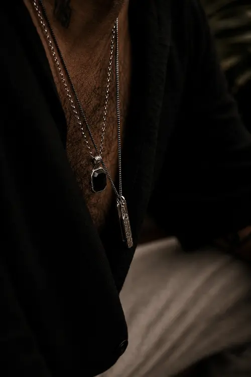 TORRELA Third Eye Sterling Silver Necklace - Onyx