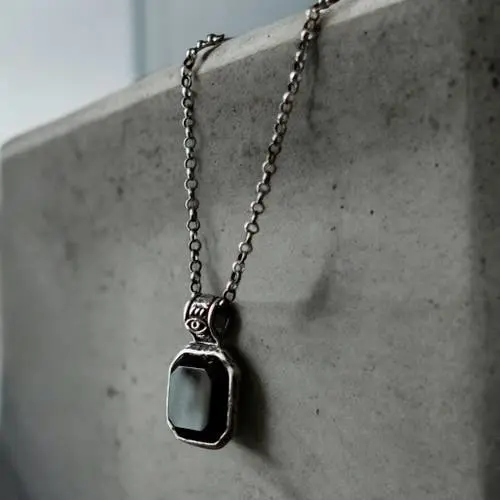 TORRELA Third Eye Sterling Silver Necklace - Onyx