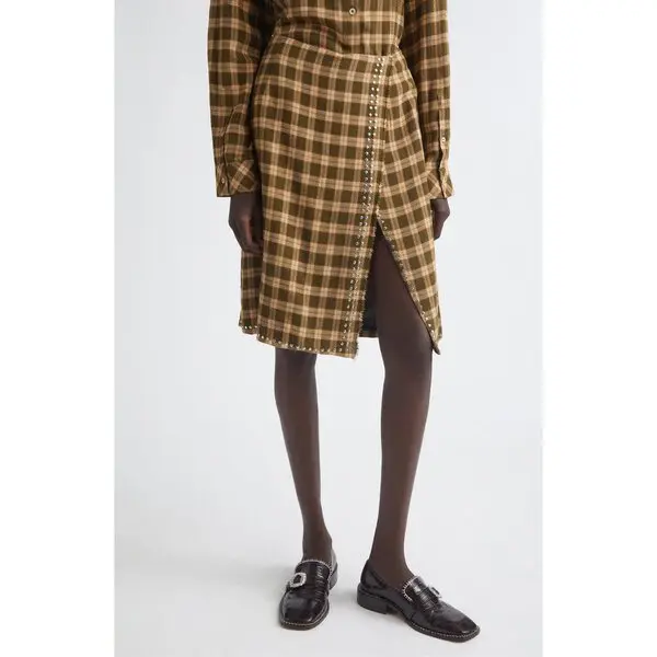 WALES BONNER Cosmic Check Skirt