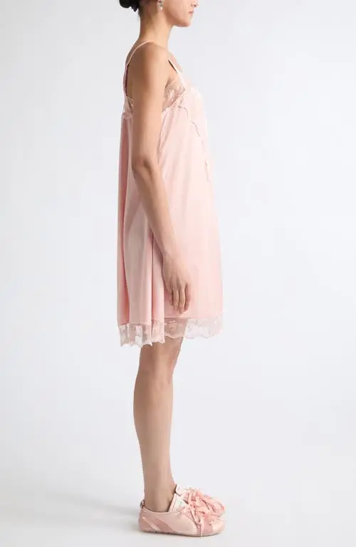 Simone Rocha Embroidered Trim Satin Slipdress