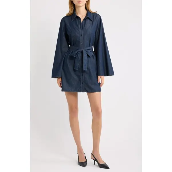 FRAME The Denim Tuxedo Minidress - Rinse