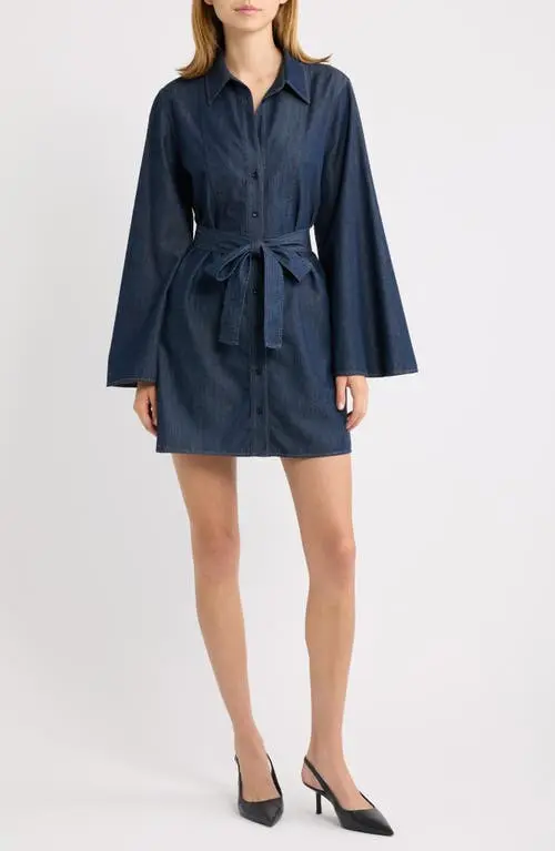 FRAME Tuxedo Mini Dress With Bell Sleeves