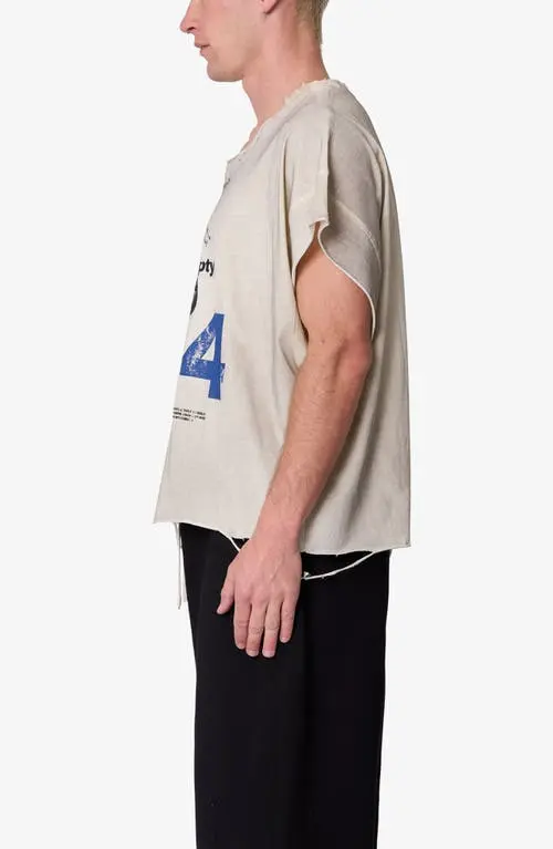 Mnml Sleeveless Distressed Graphic Cutoff T-shirt