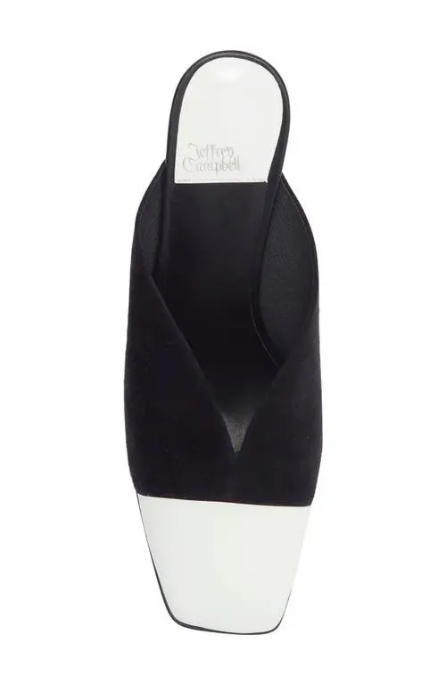 Jeffrey Campbell Passage Mule With Cap Toe - Navy White Combo