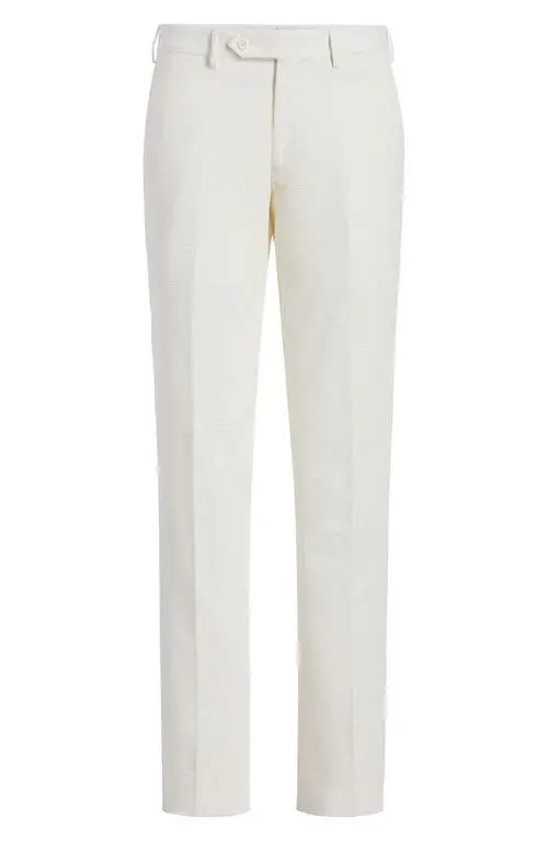 Zanella Flat Front Stretch Cotton Pants - White