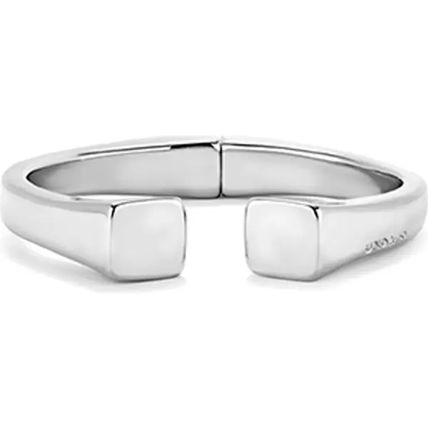 UNODE50 Rigid Sterling-plated Bracelet With Smooth Finish And Square Ends