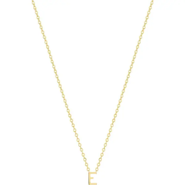 SET & STONES Cheyenne Initial Necklace - E