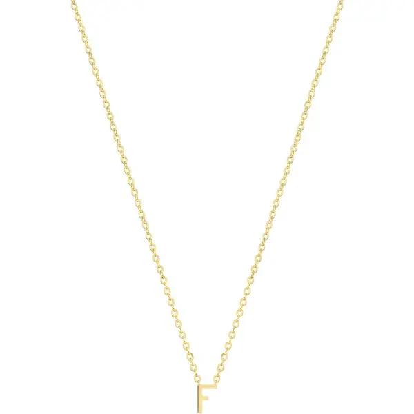 SET & STONES Cheyenne Initial Necklace - F