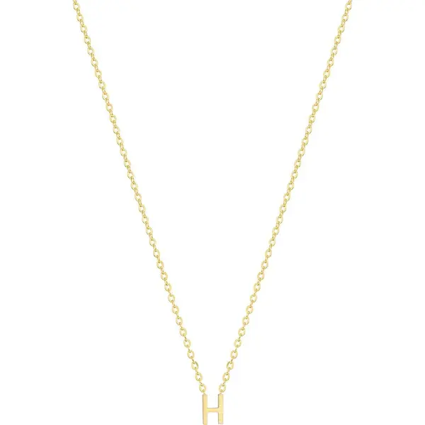 SET & STONES Cheyenne Initial Necklace - H