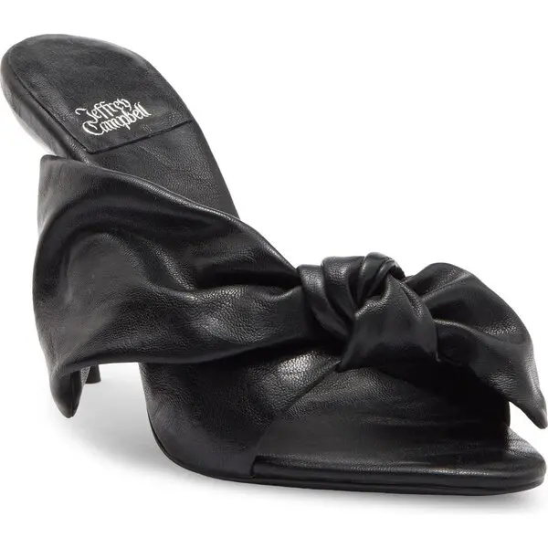 Jeffrey Campbell Spoiled Stiletto Sandal With Bow Detailing - Black
